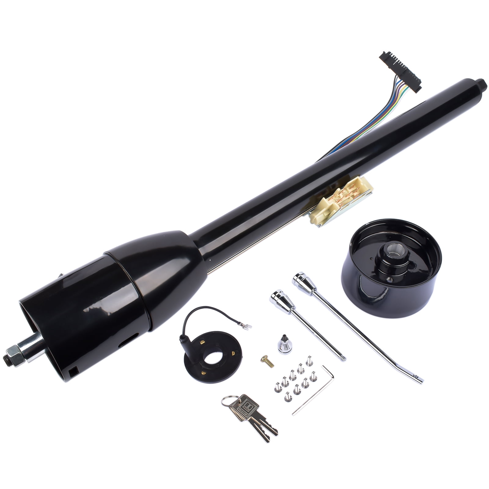 GELUOXI 32" Black GM Keyed Tilt Steering Column Manual Floor Shift with ...