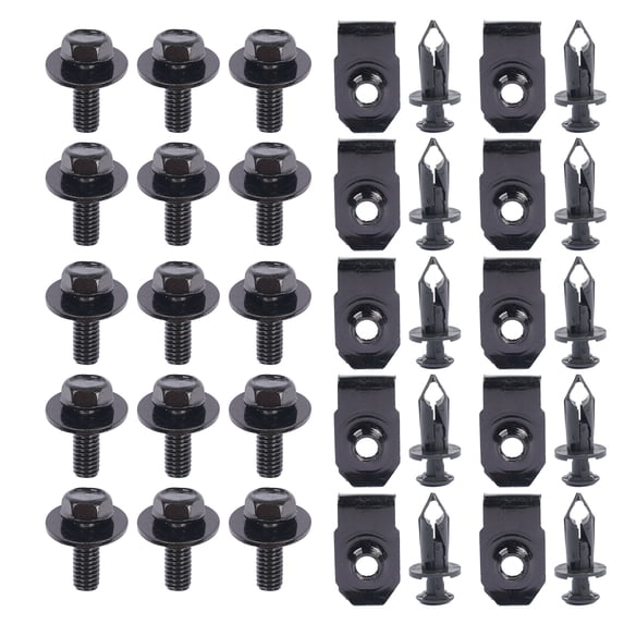 GELUOXI 35X Body Bolts U-nut Clips for Dodge M6 Engine Under Cover ...