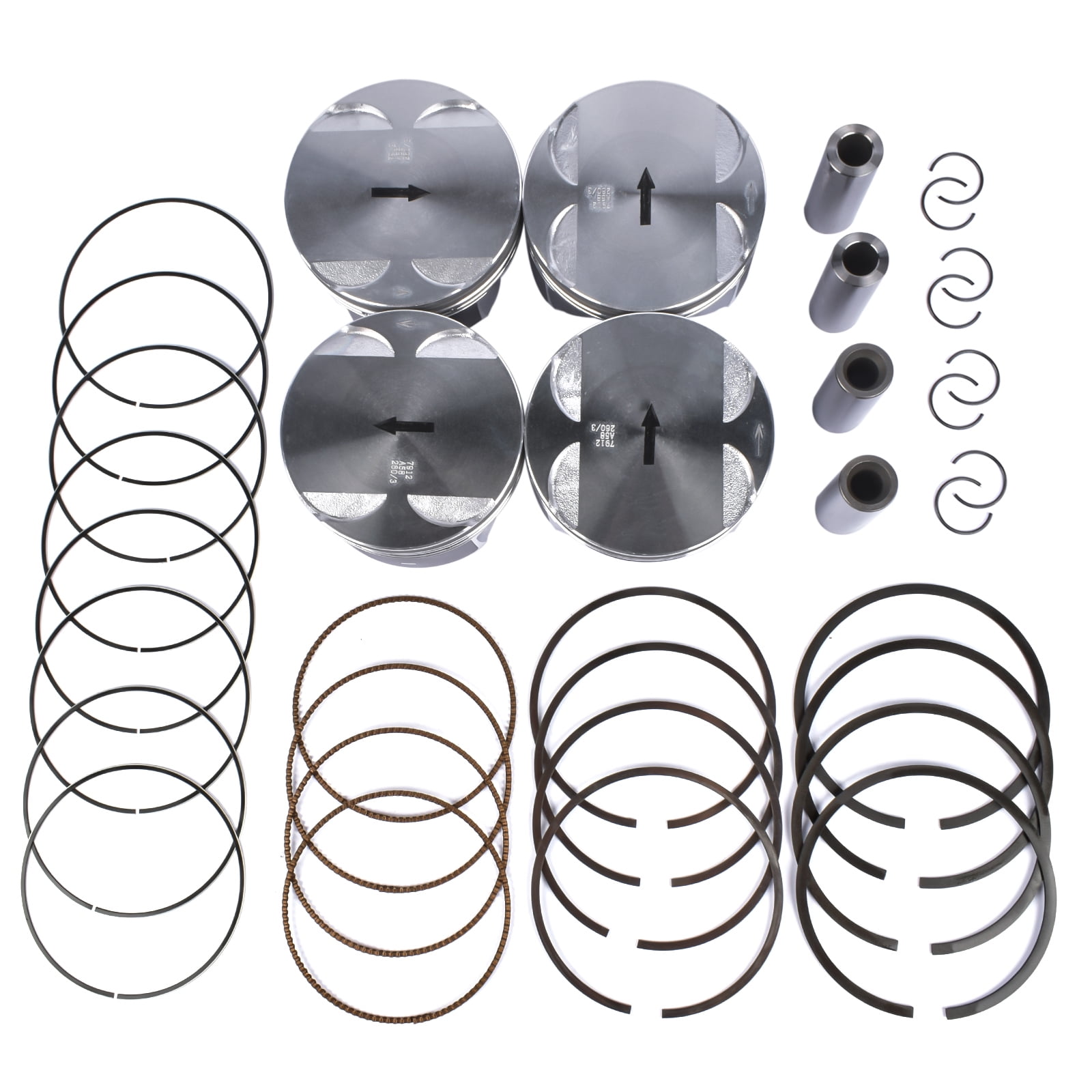 GELUOXI 4Pcs Piston and Ring Kit for Buick Chevrolet GMC Pontiac Saturn ...