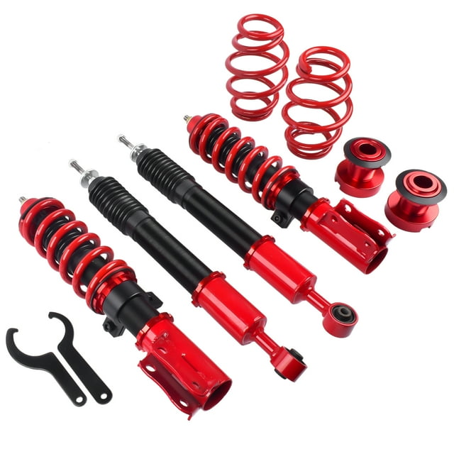 GELUOXI 4pcs Red Front Rear Coilover Suspension Kit for Honda Fit GD3 ...