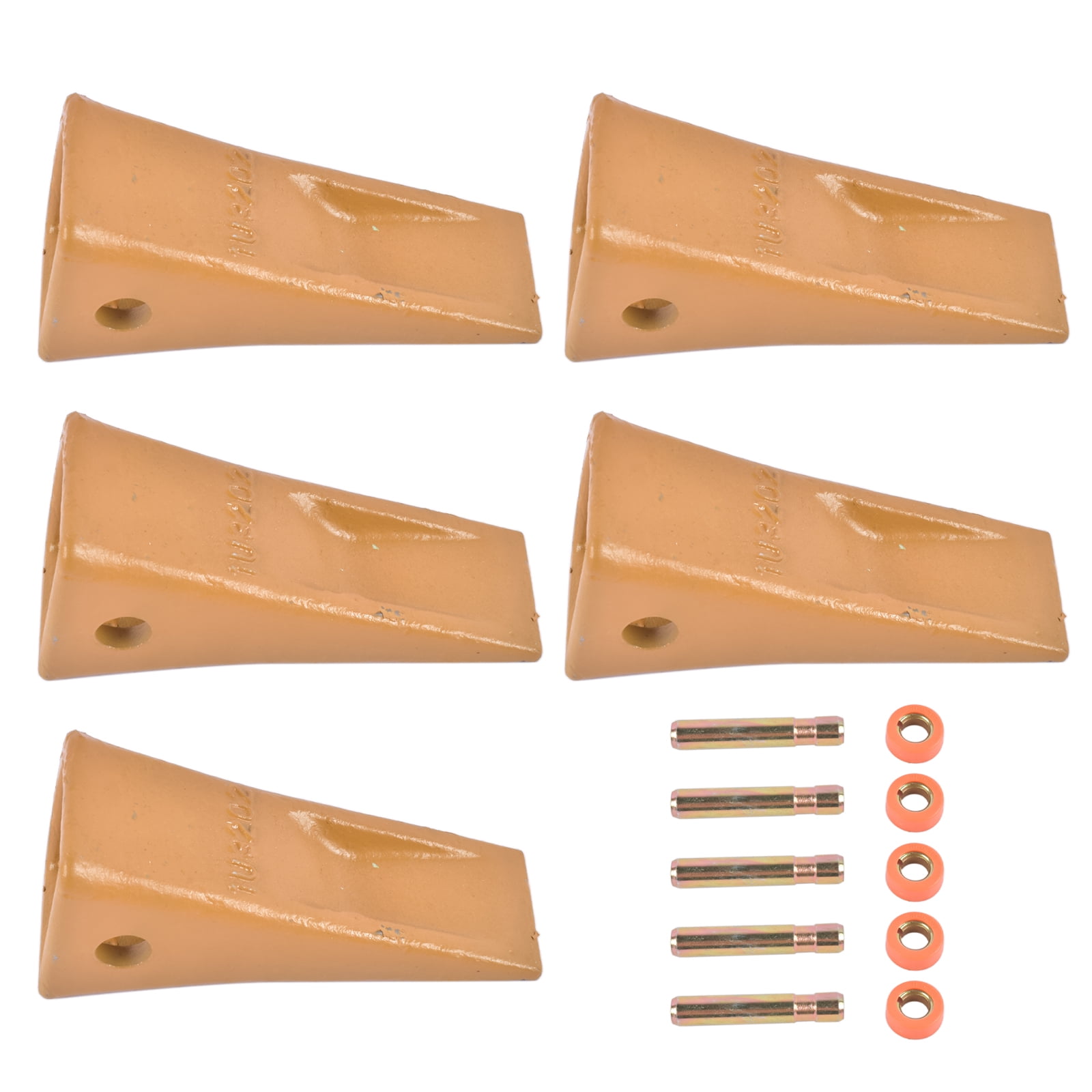GELUOXI 5 Pack 1U3202 Bucket Teeth with Pins 8E6208 Retainers 8E6209 ...