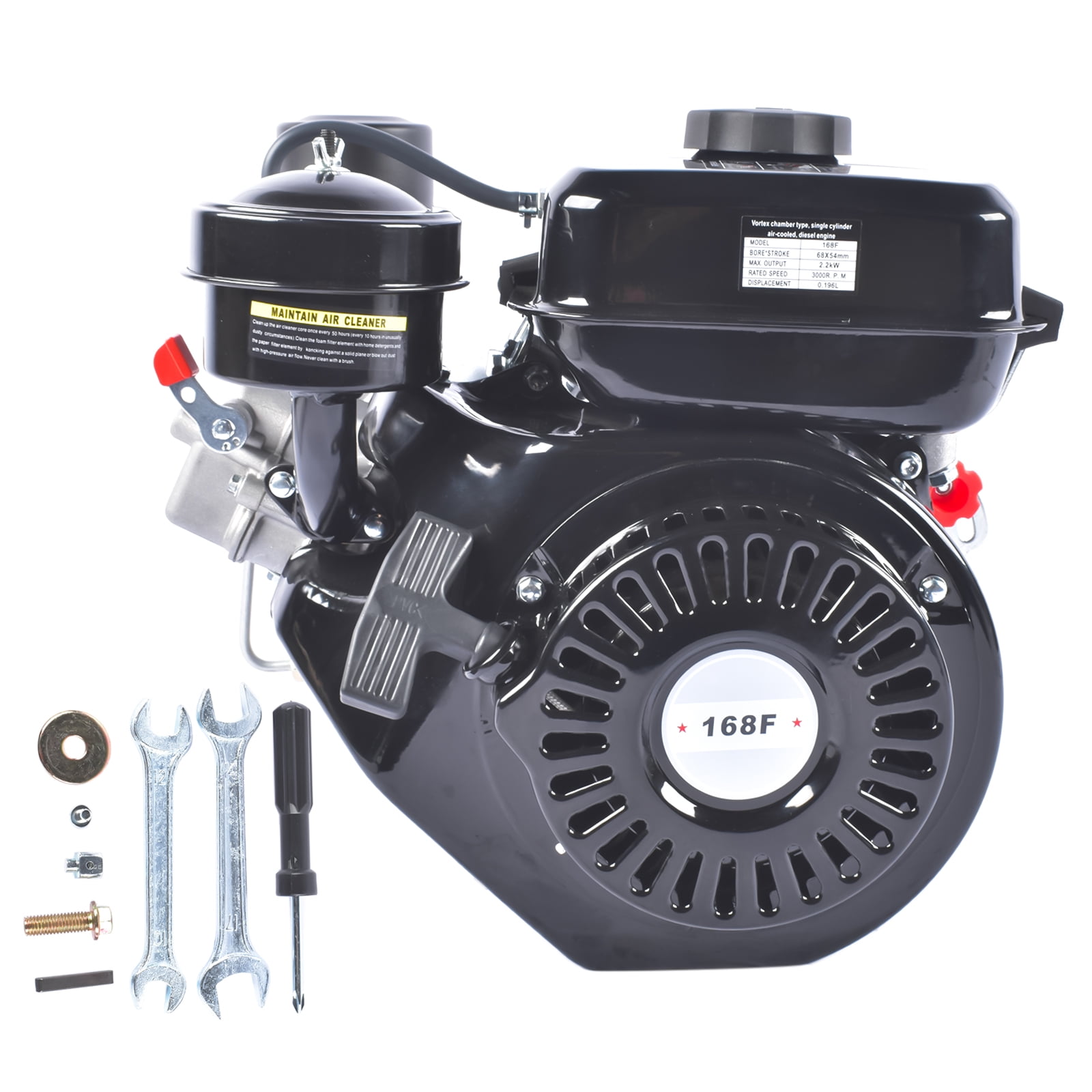 GELUOXI 6HP 196CC 4 Stroke Diesel Engine,168F 2200W Heavy Duty Single ...