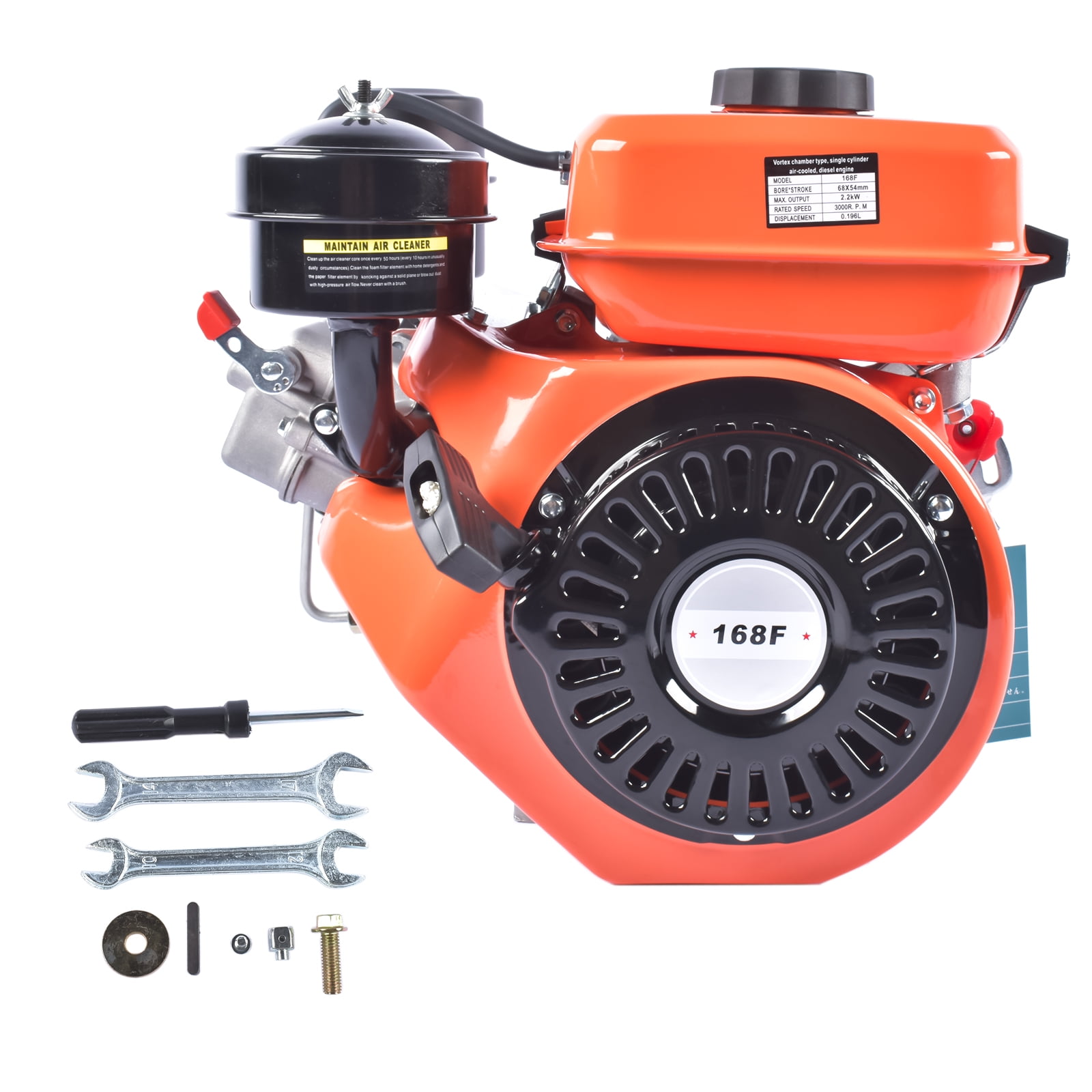 GELUOXI 6HP 196CC 4 Stroke Diesel Engine,168F 2200W Heavy Duty Single ...