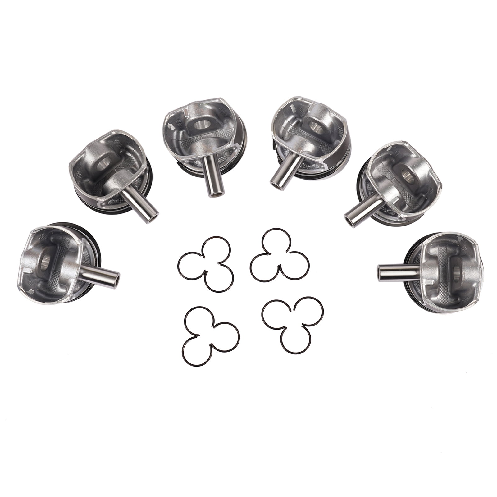 GELUOXI 6x Pistons Rings Set for Audi Q7 VW Passat Touareg CC VR6 3.6L ...
