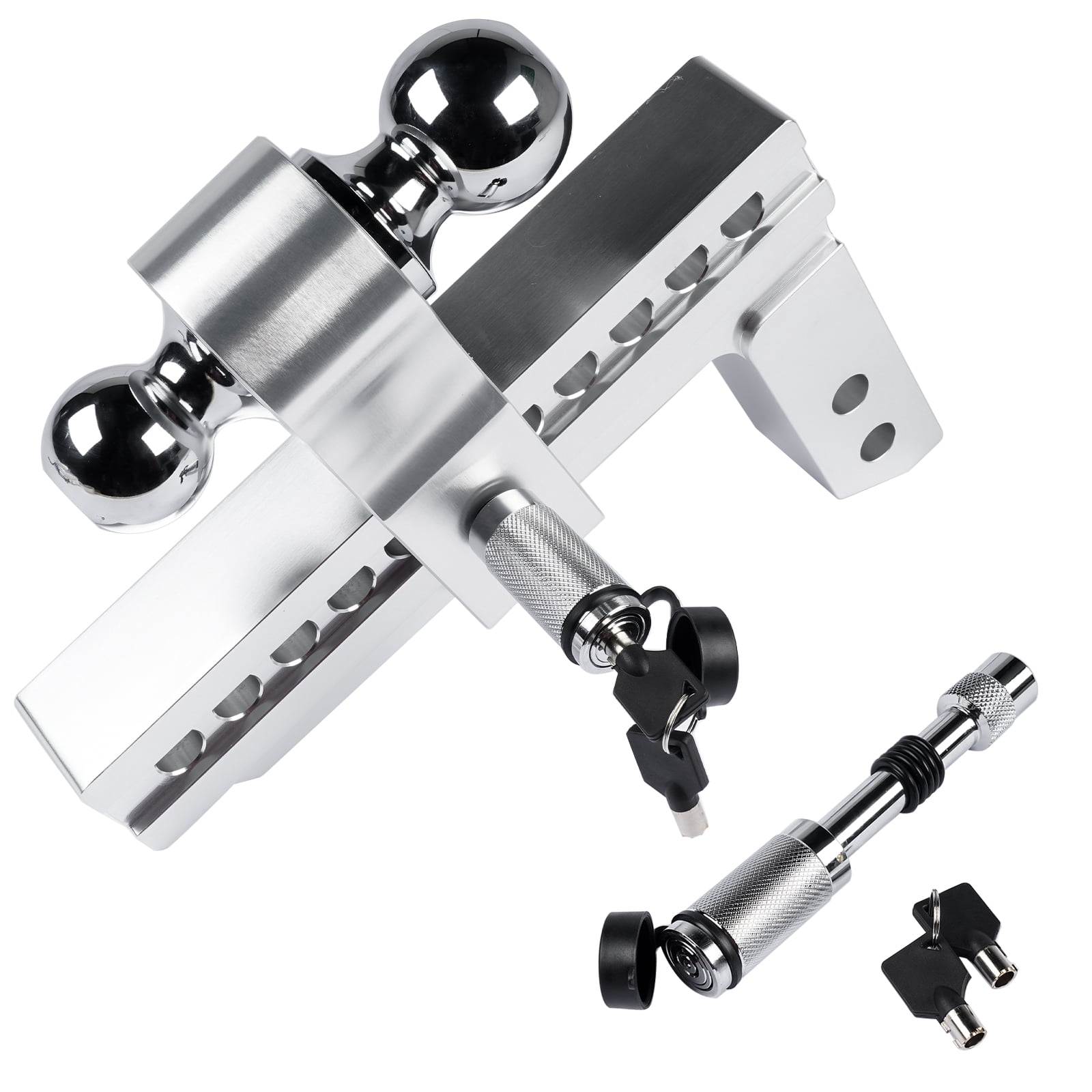 GELUOXI Adjustable Aluminum Trailer Hitch Fits 2-Inch Receiver 10-Inch ...
