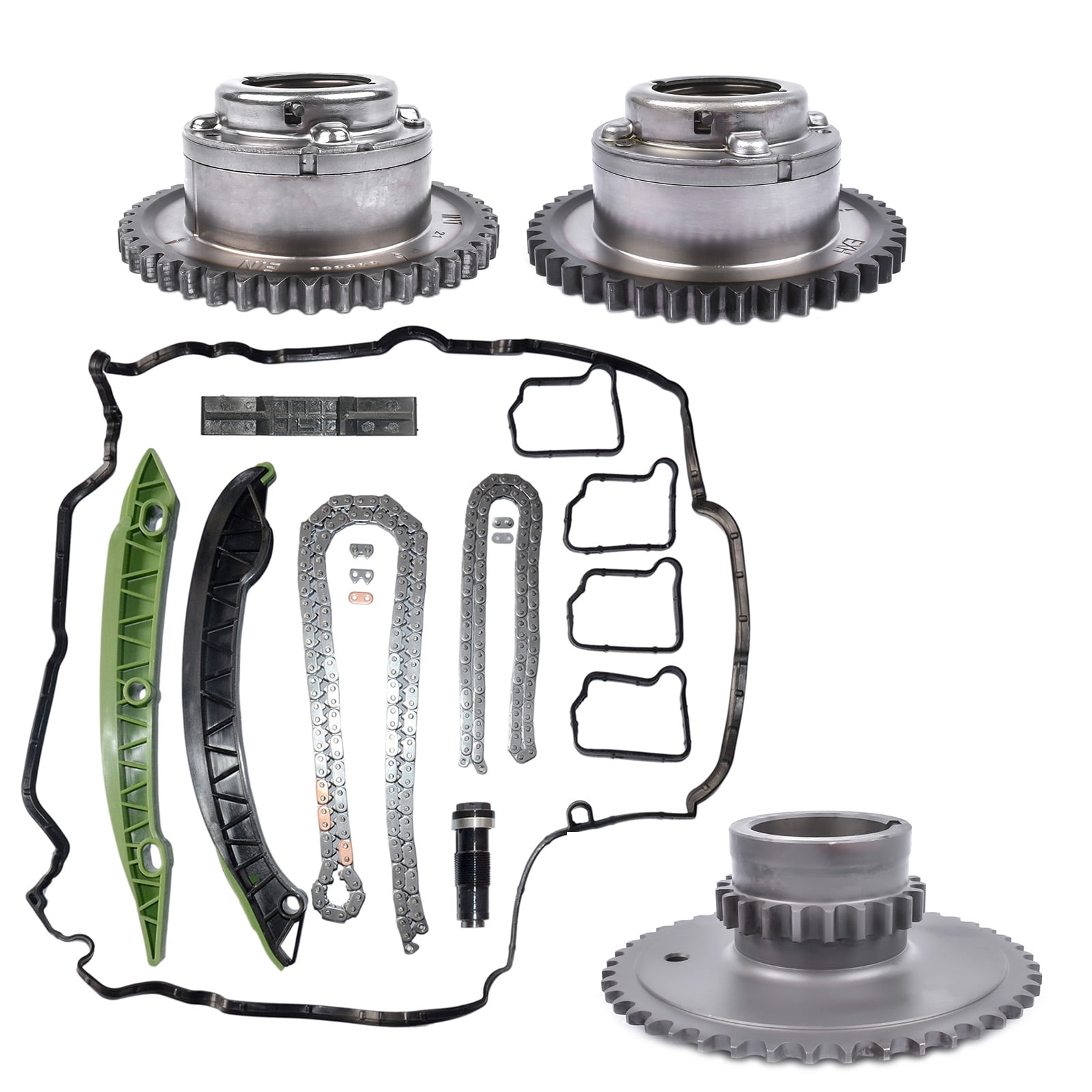 GELUOXI Camshaft Adjuster Gear w/ Timing Chain Kit for Mercedes-Benz C ...