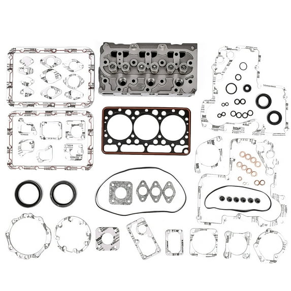 GELUOXI Complete Cylinder Head with Valves Spring + Full Gasket Kit For ...