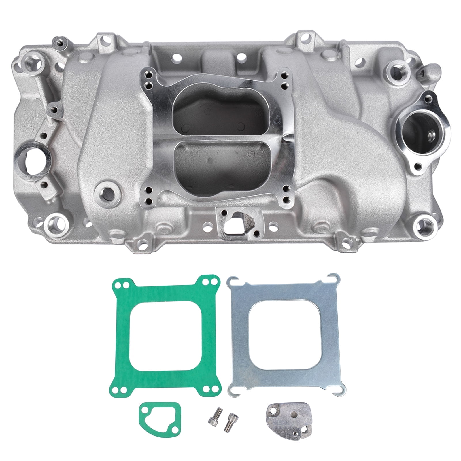 GELUOXI Dual Plane Intake Manifold Oval Ports w/ Gaskets for Chevy Big ...