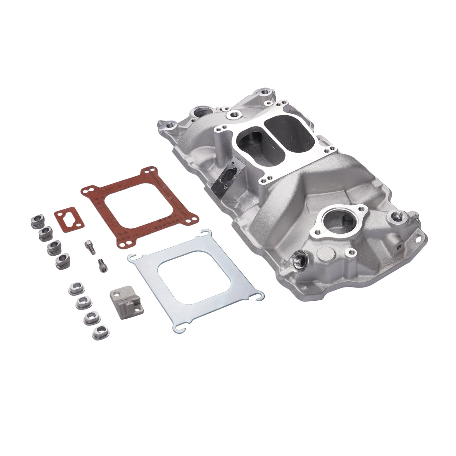 GELUOXI Dual Plane Intake Manifold for Chevrolet Small Block 4-Barrel ...