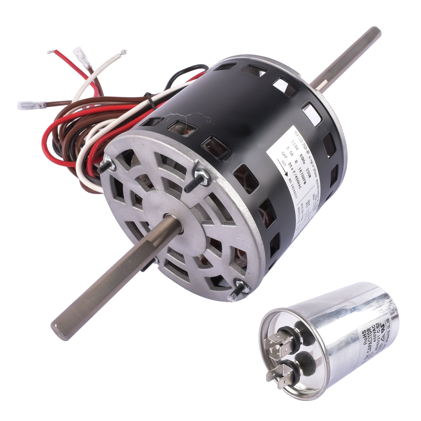 GELUOXI Fan Motor 1/3 HP 115 Volts 3.4 Amps for 7855MVA-A11U D1092 ...