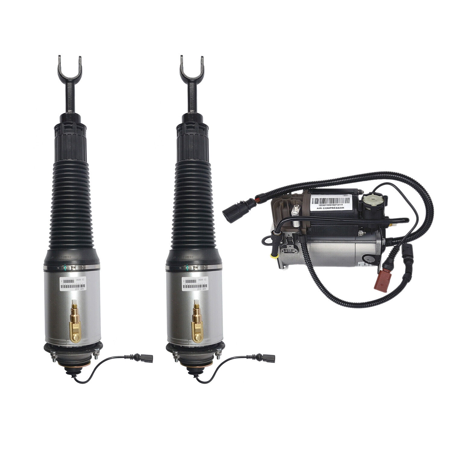 GELUOXI Front Air Suspension Struts & Compressor for Audi A8 S8 D3 4E ...