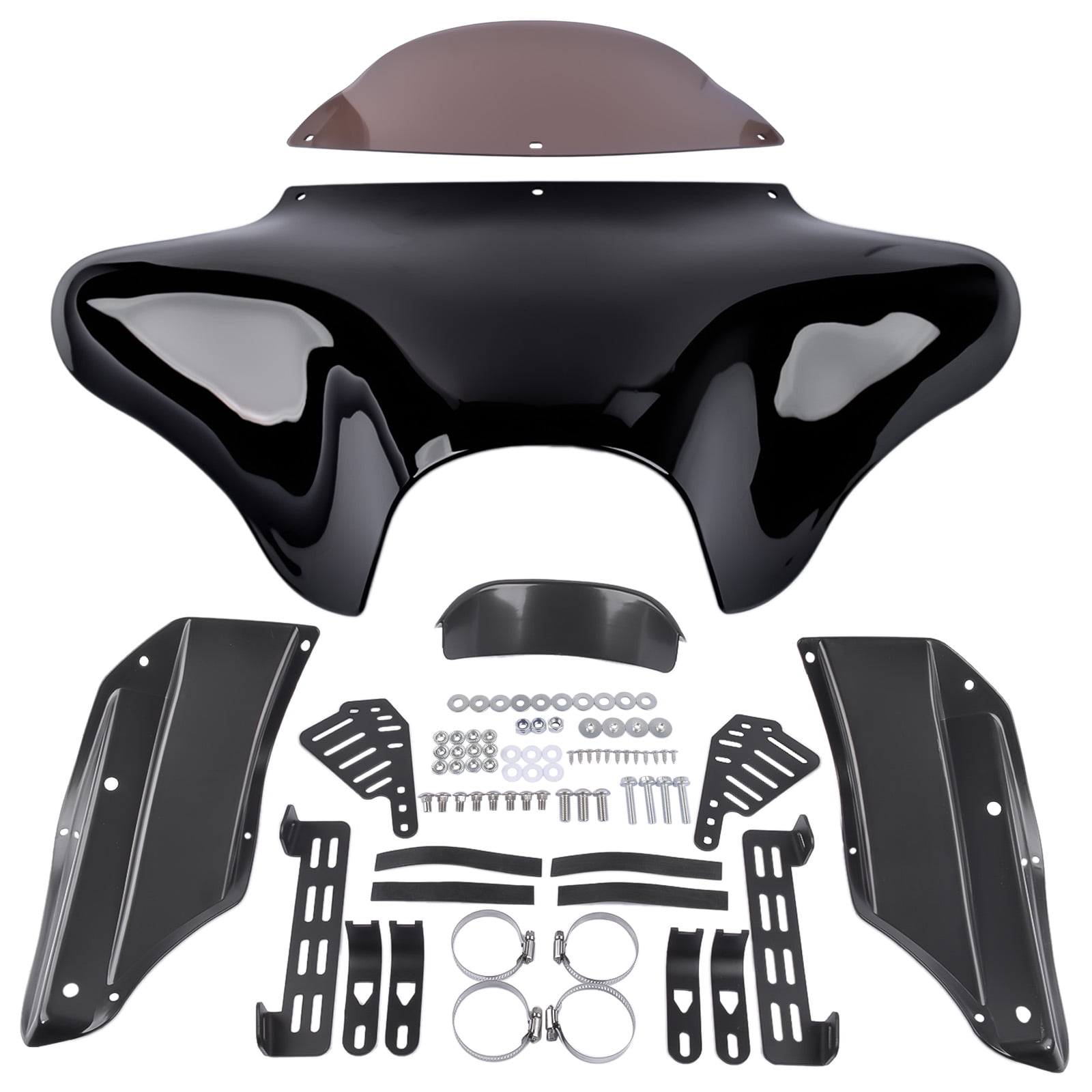 GELUOXI Front Batwing Fairing Windshield Kit for Harley-Davidson Fatboy ...