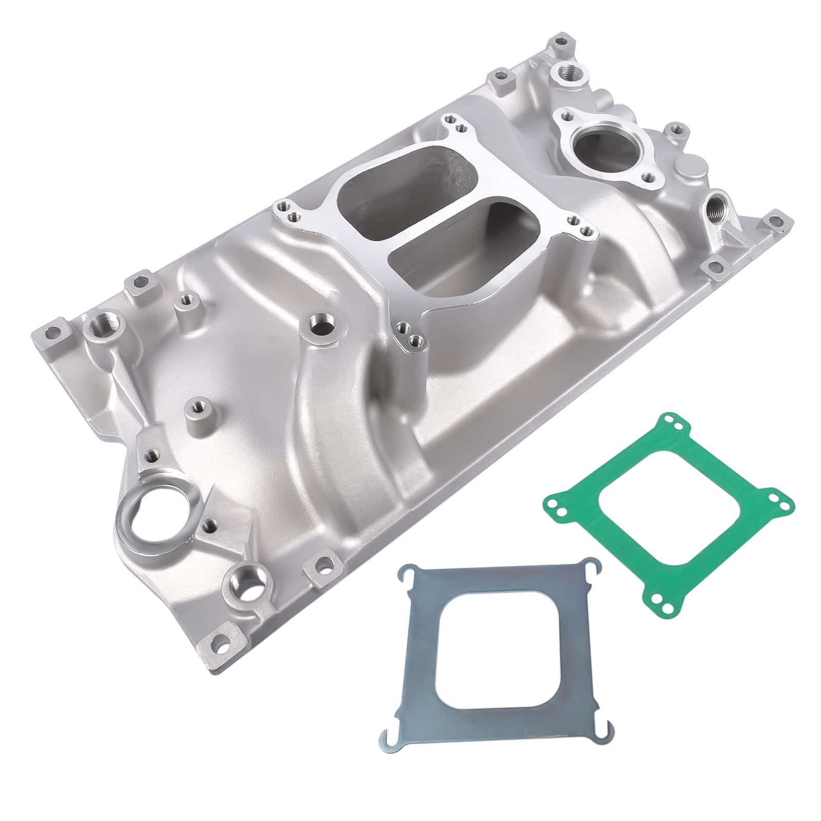 GELUOXI Front Dual Plane Engine Intake Manifold for Chevy V8 4-Barrel ...