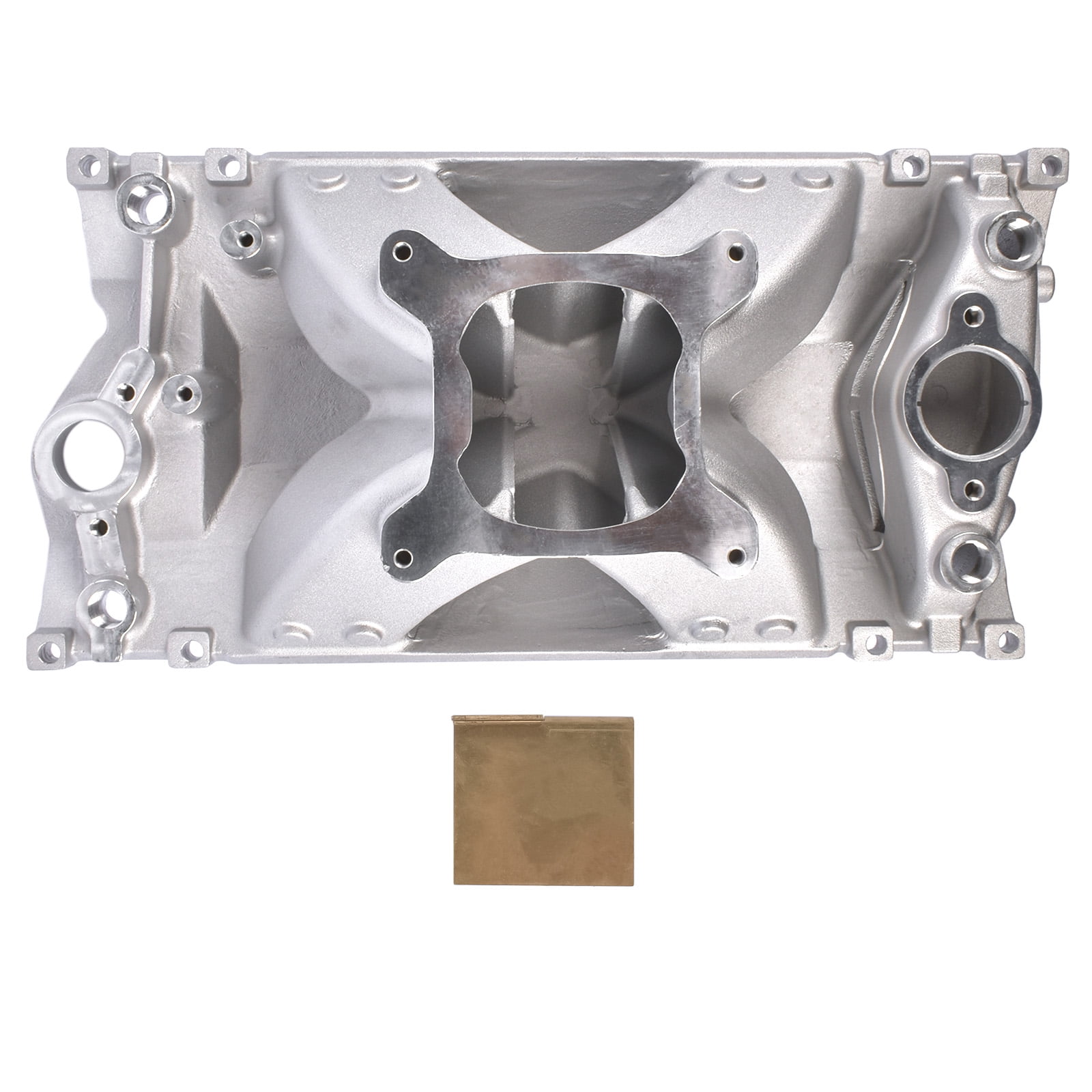 GELUOXI Front Single Plane Engine Intake Manifold for Chevy 350 with ...