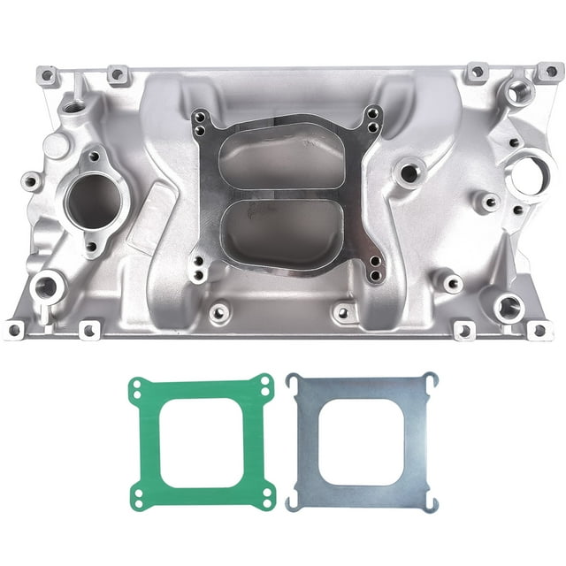 GELUOXI Intake Manifold Chevy Dual Plane Satin Aluminum for Vortec V8 ...