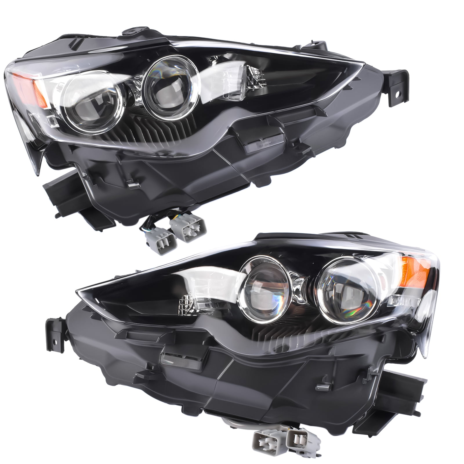 GELUOXI LED Headlight Headlamp Left + Right for Lexus IS250 IS300 IS350 IS200t 2014-2016 ...