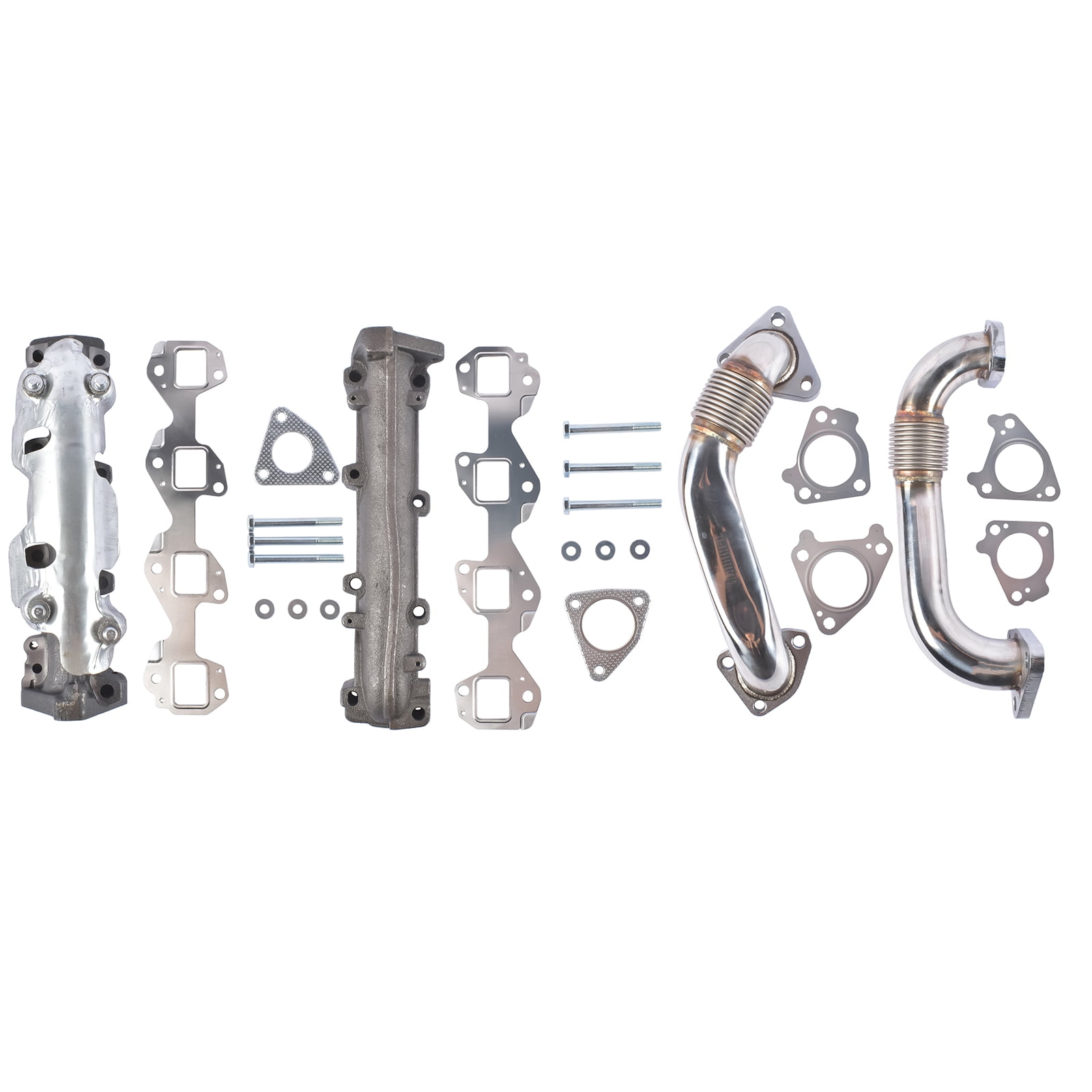 GELUOXI Manifolds w/ Up Pipes Left and Right for GM 6.6L Duramax Diesel ...
