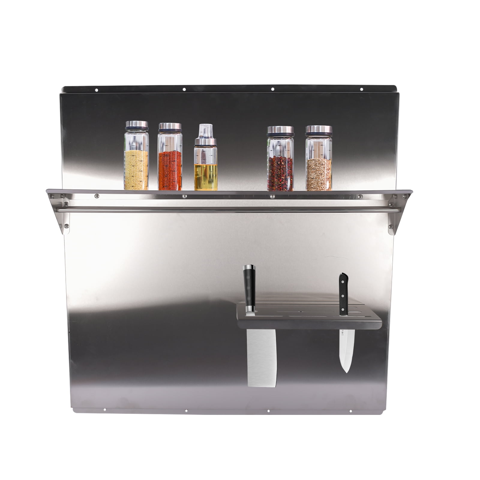 GELUOXI Range Backsplash with Shelf 30 x 30.7 Inch Range Hood Wall ...