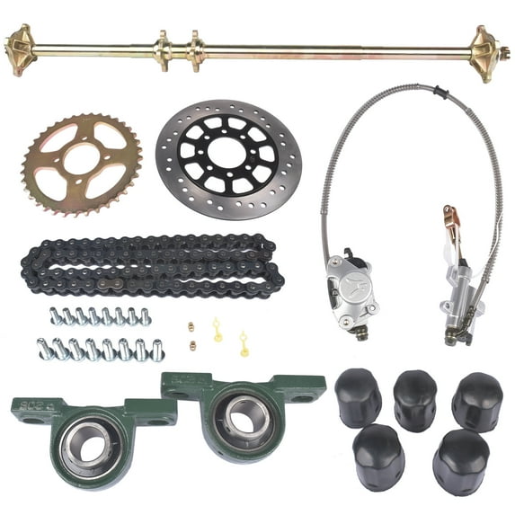 GELUOXI Rear Live Axle Kit 44" w/ Brake Assembly Chain Sprocket for Go ...