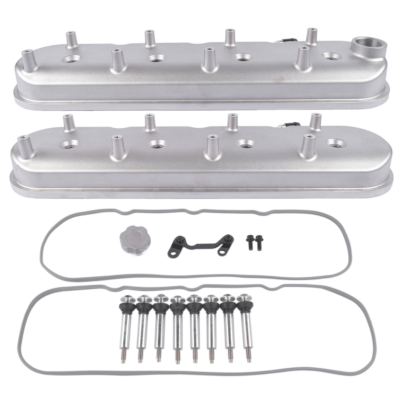 GELUOXI Tall Valve Covers & Coil Mounts Aluminum for GM LS Cast Tall ...