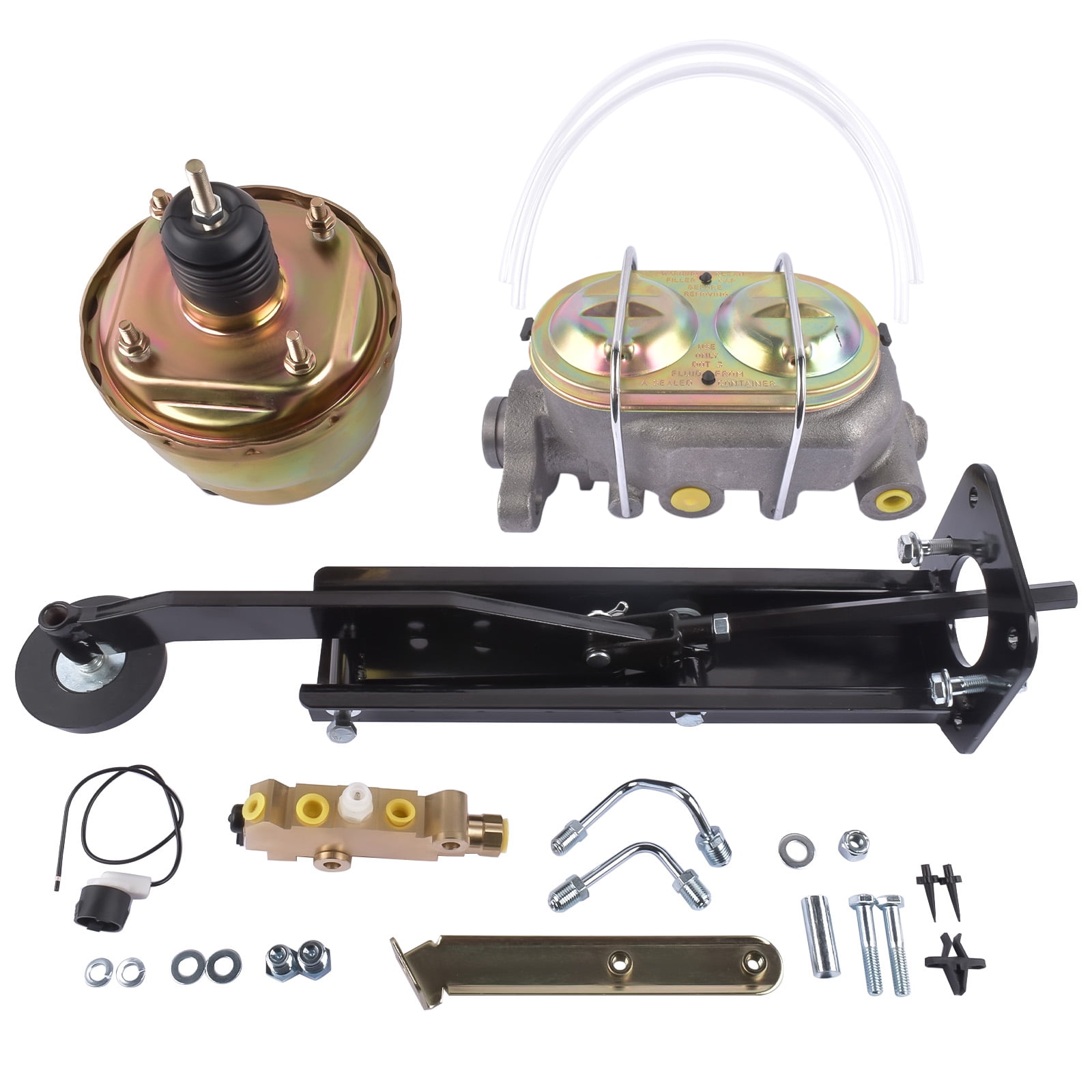 GELUOXI Universal Mounting Bracket 7" Dual Brake Booster Master Disc ...