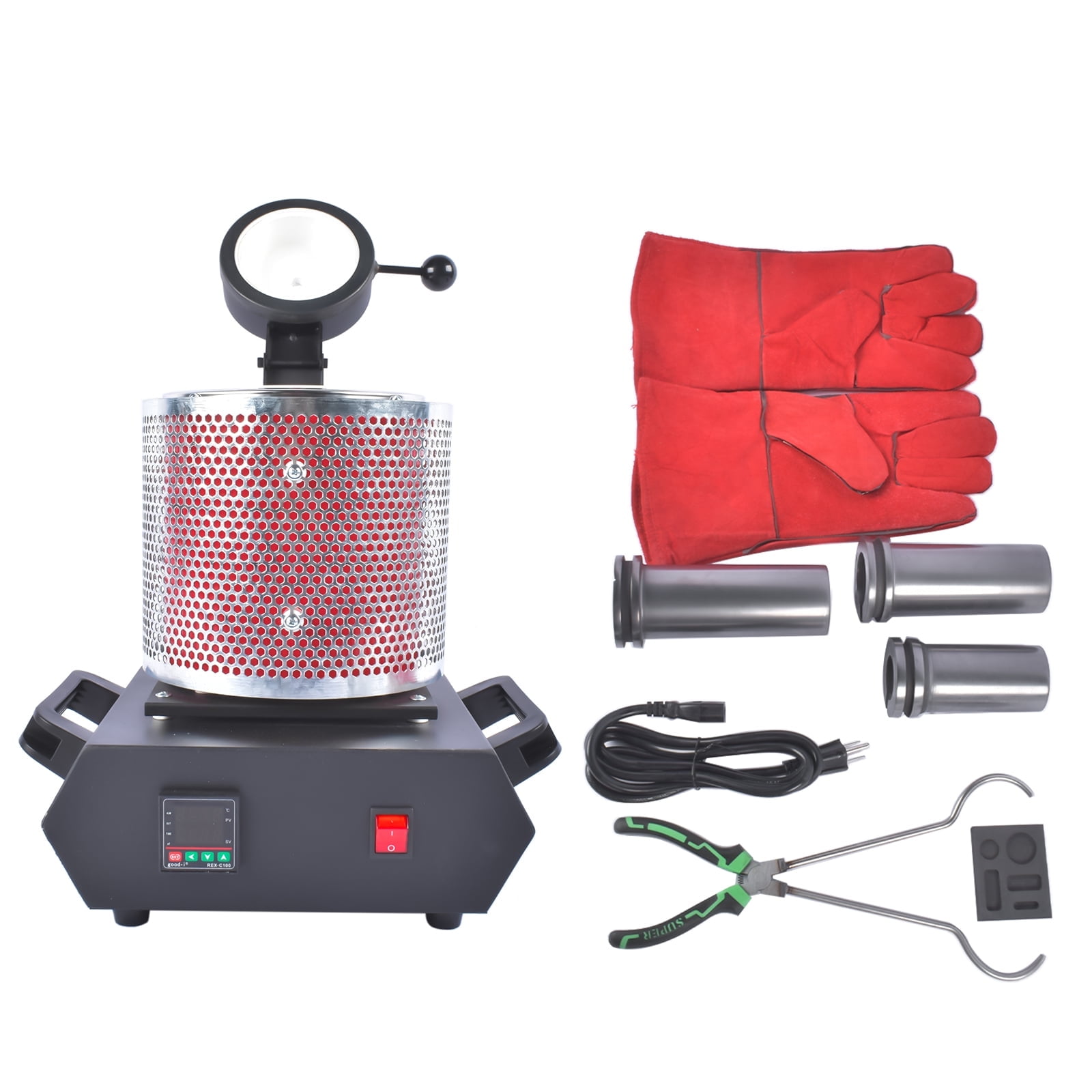 GELUOXI Upgraded 1+2+3KG Gold Melting Furnace 1500W 1100°C/2012°F ...