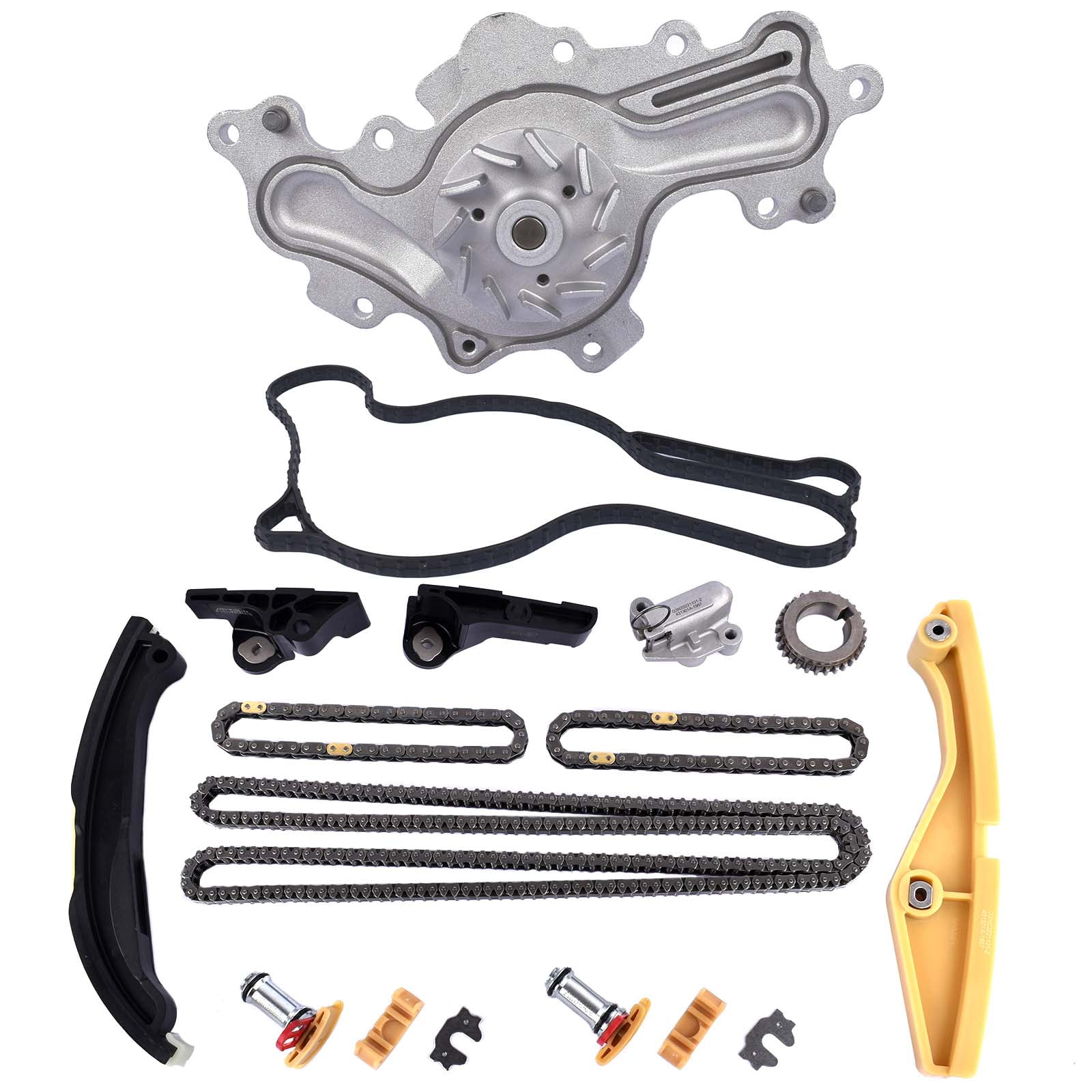 GELUOXI Water Pump & Timing Chain Kit for Ford Edge Explorer Taurus ...