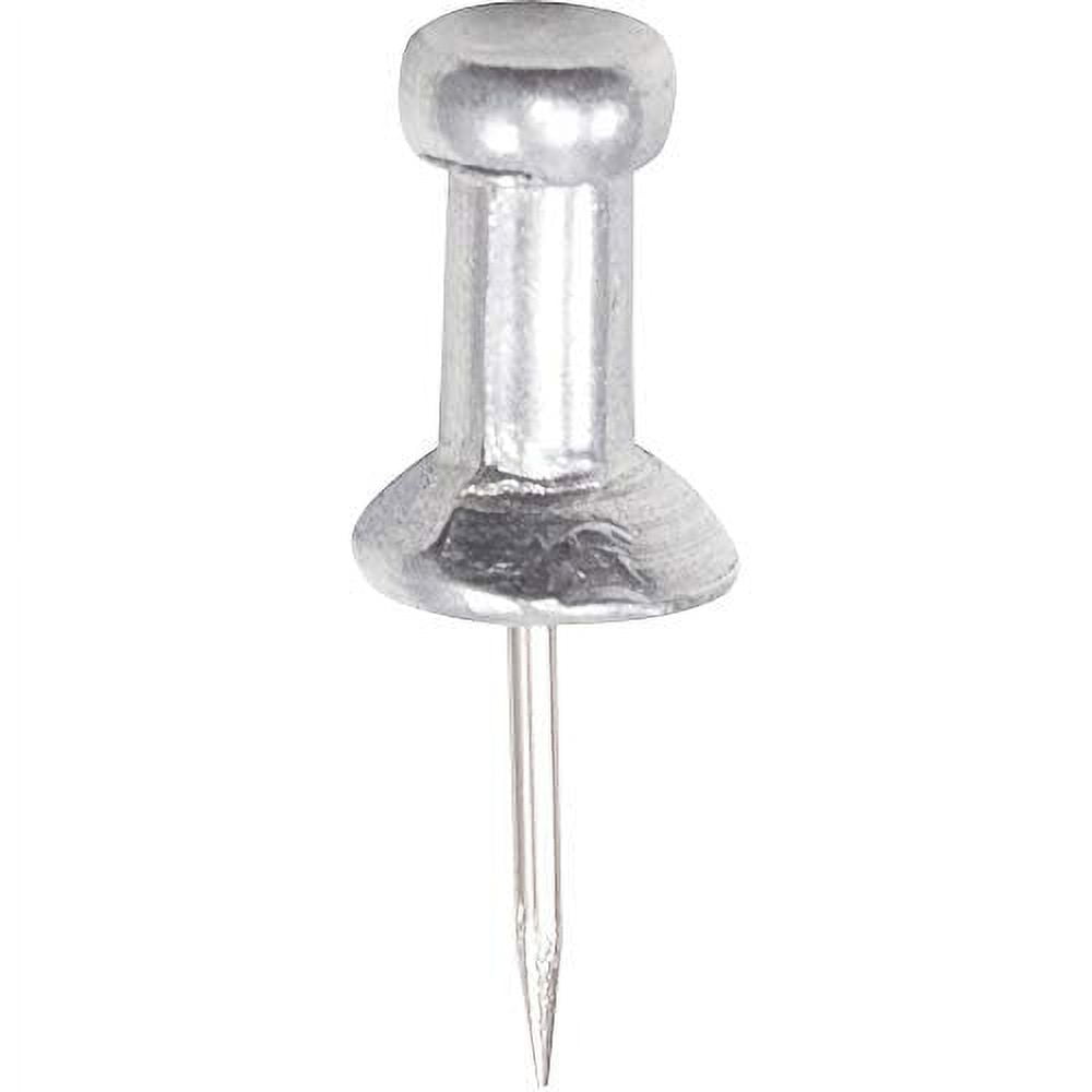GEM CPAL3 Aluminum Head Push Pins, Aluminum, Silver, 3/8" (Box of 100 ...