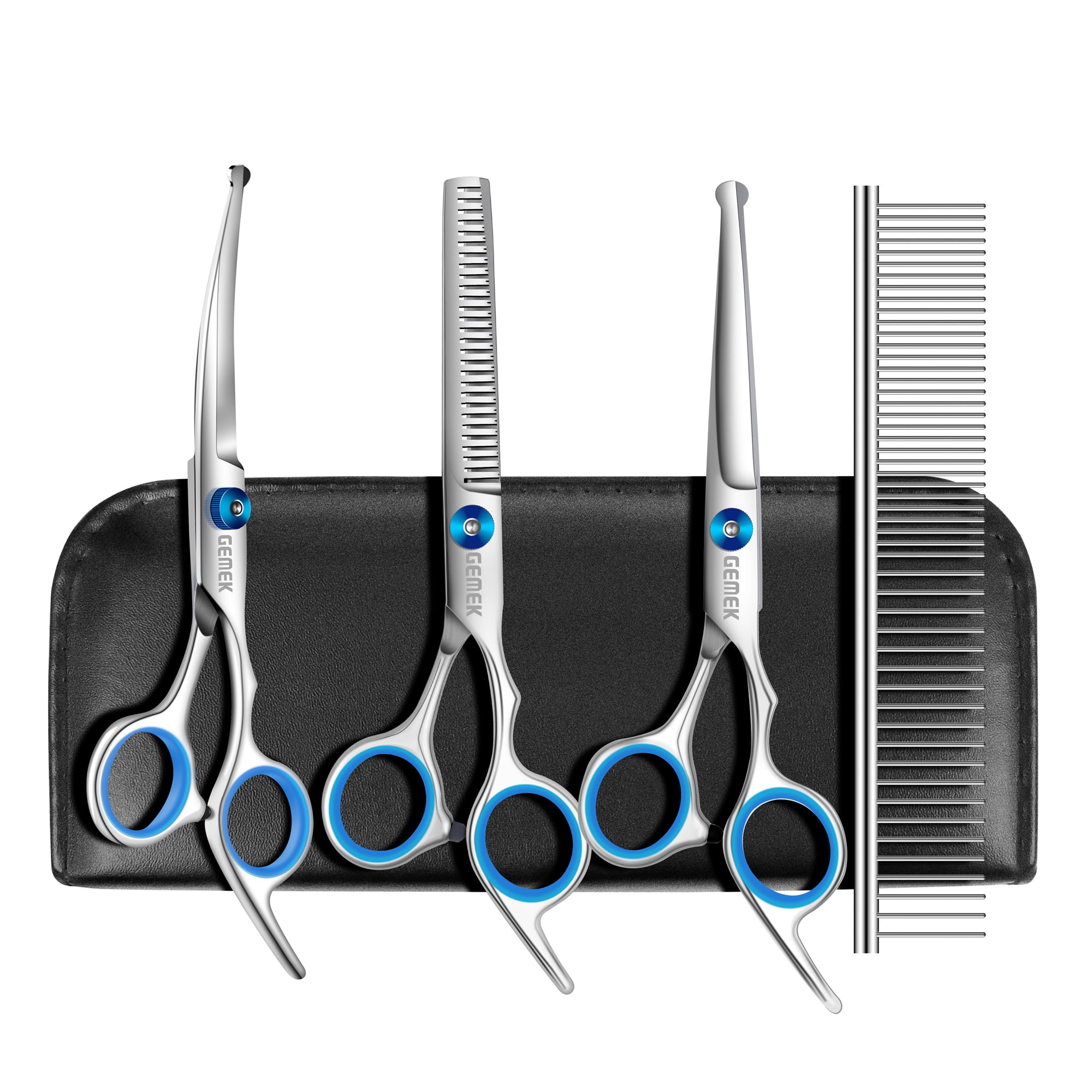 GEMEK Professional Grooming Scissors for Dogs with Safety Round Tips ...