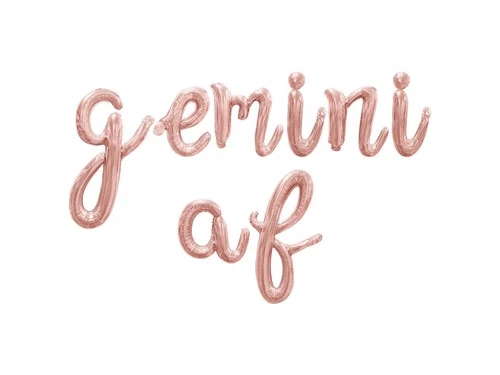GEMINI AF Cursive Letter Balloon Banner - DIY Gemini Birthday Party ...