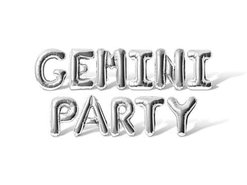 GEMINI PARTY Letter Balloon Banner - Gemini Zodiac Birthday Party ...