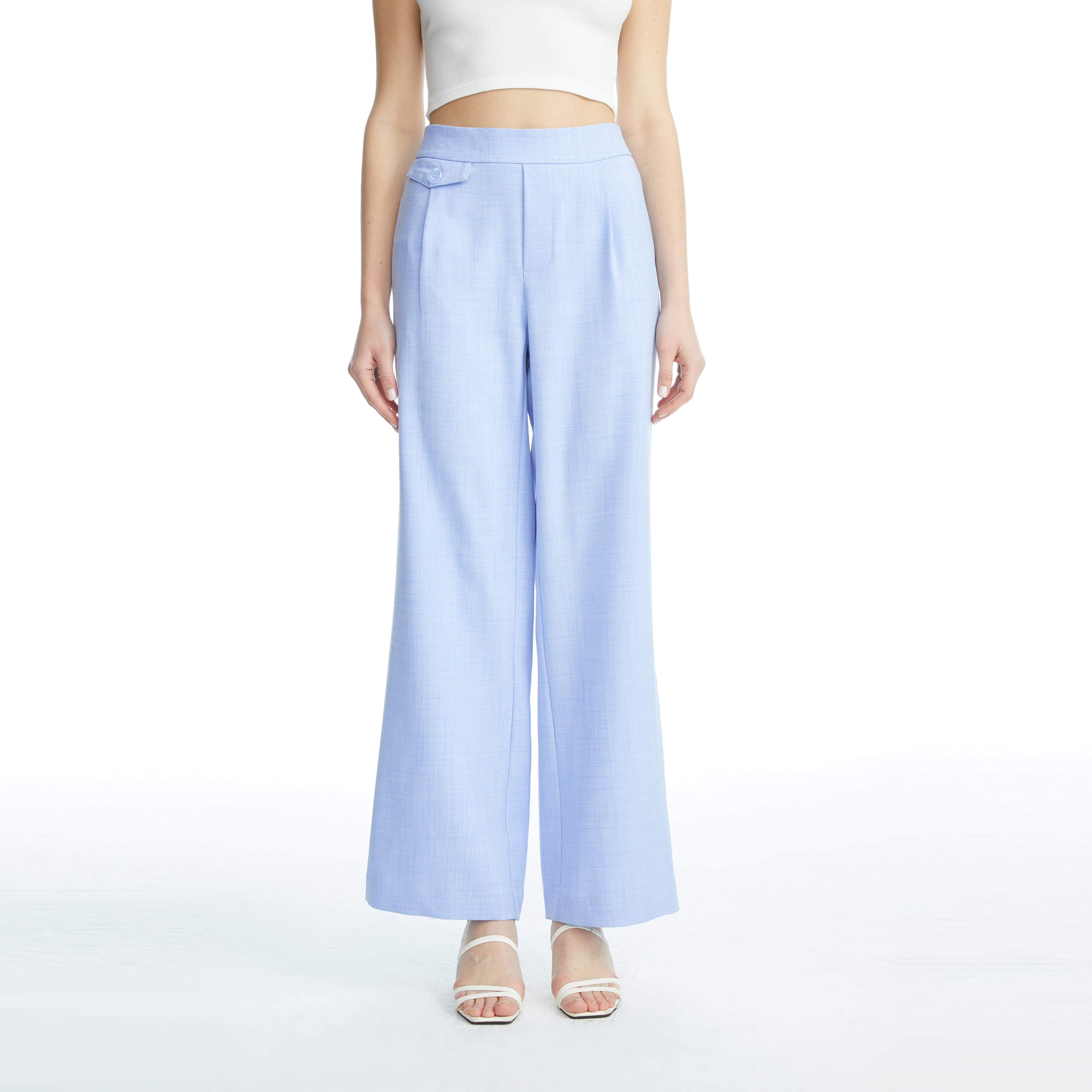 GEMMA+JANE Women's Wide Leg Pants High Waisted Casual Pull On Trousers ...