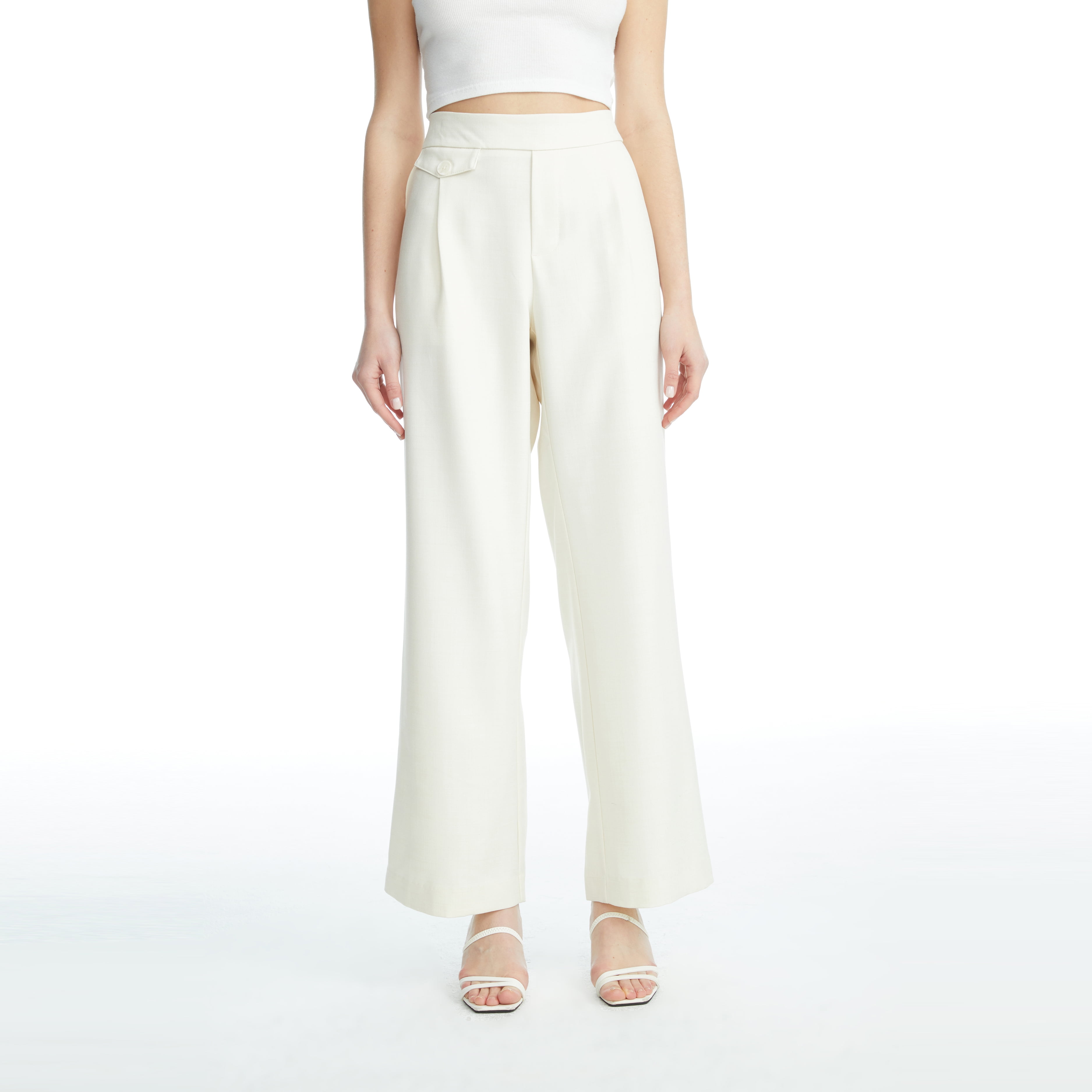 GEMMA+JANE Women's Wide Leg Pants High Waisted Casual Pull On Trousers ...