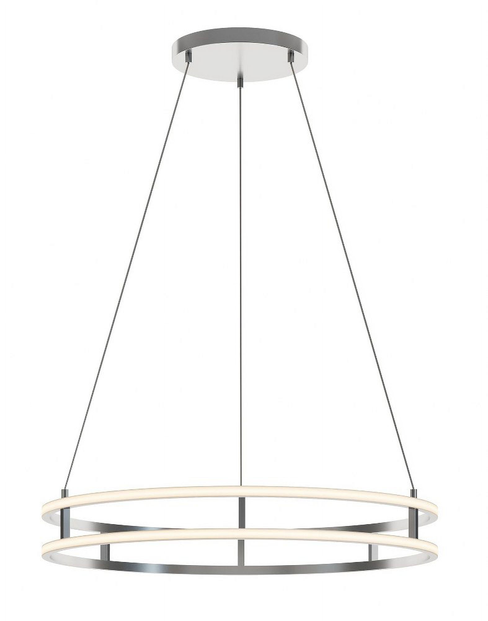 AFX Gemini 24'' LED Pendant Painted Nickel - 32" - Walmart.com