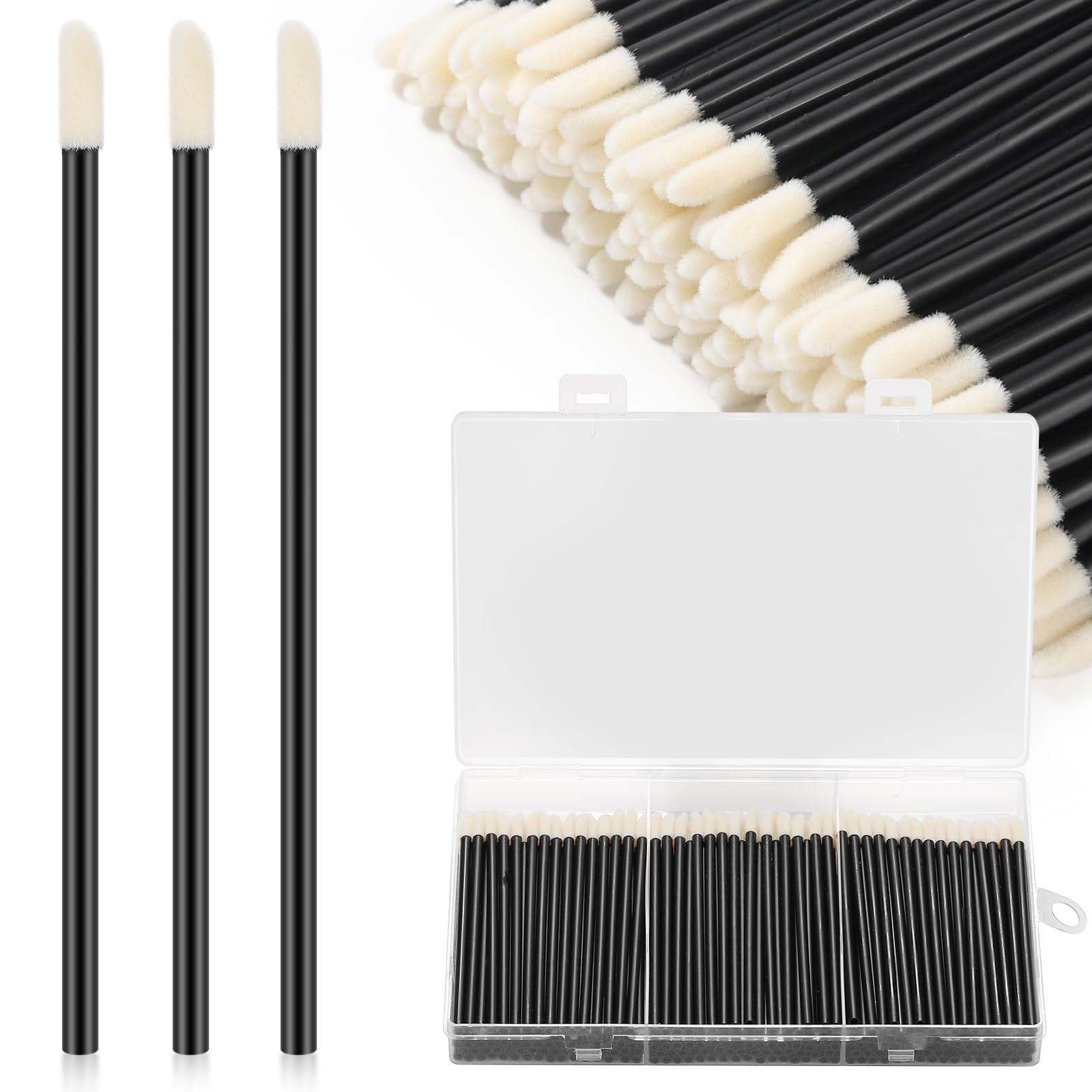 GEMSANVA 240 Pieces Disposable SSF20 Lip Wands Lip Brushes,Lipstick ...