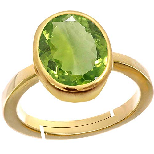 GEMSJEWELS 12.25 Ratti 11.55 Carat AA++ Quality Certified Natural Green Peridot Gemstone Gold ...