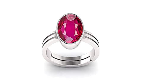 GEMSJEWELS 12.25 Ratti Ruby (Manik/Manikya/Maneek) Gemstone Panchdhatu ...