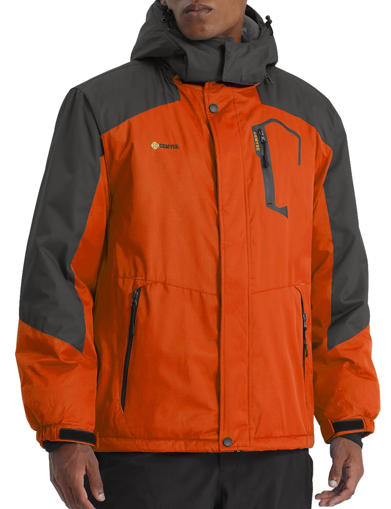GEMYSE Men's Mountain Waterproof Ski Snow Jacket Winter Windproof Rain ...