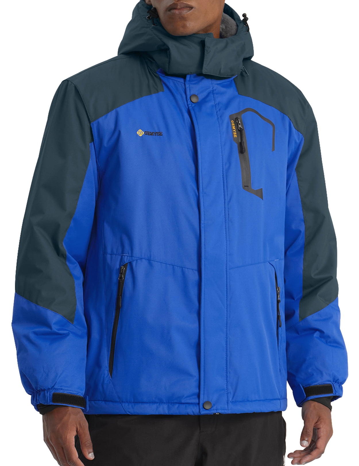 GEMYSE Men's Mountain Waterproof Ski Snow Jacket Winter Windproof Rain ...