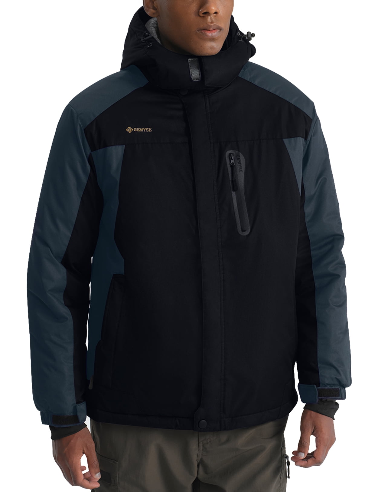 GEMYSE Men's Winter Mountain Waterproof Ski Snow Jacket Windproof Rain ...