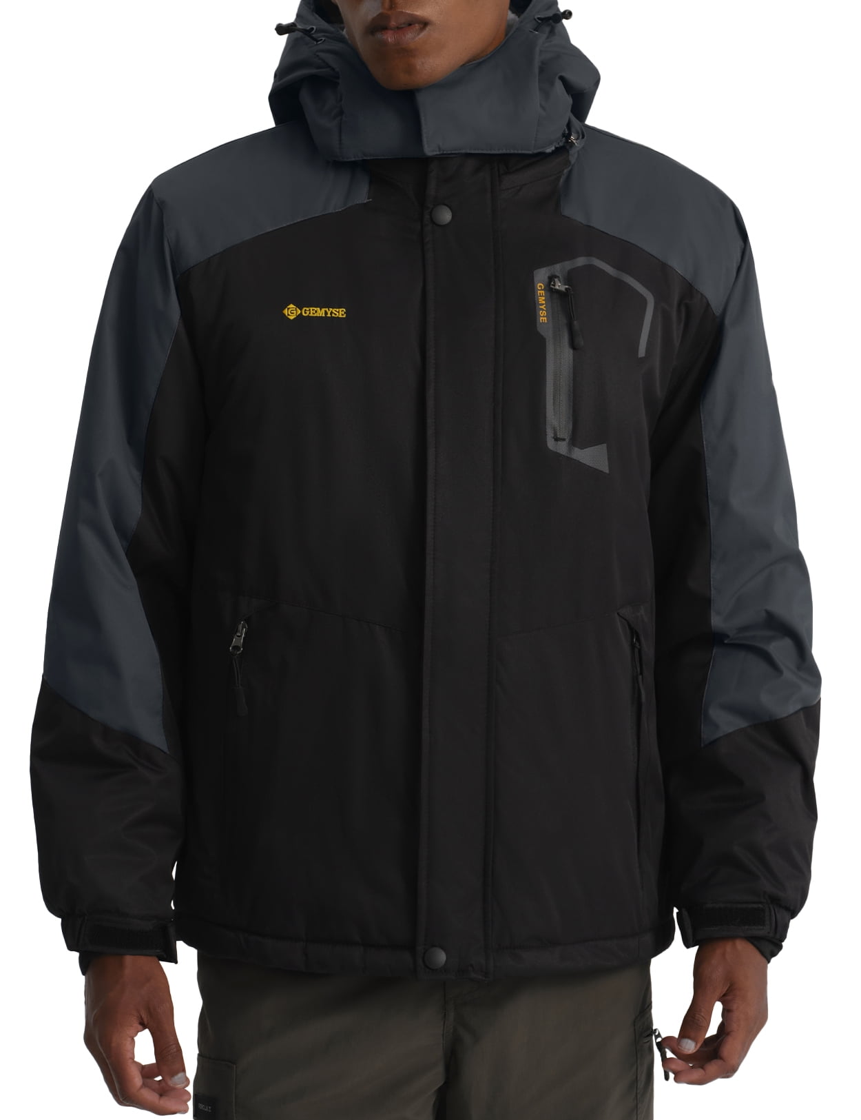 GEMYSE Men's Mountain Waterproof Ski Snow Jacket Winter Windproof Rain ...