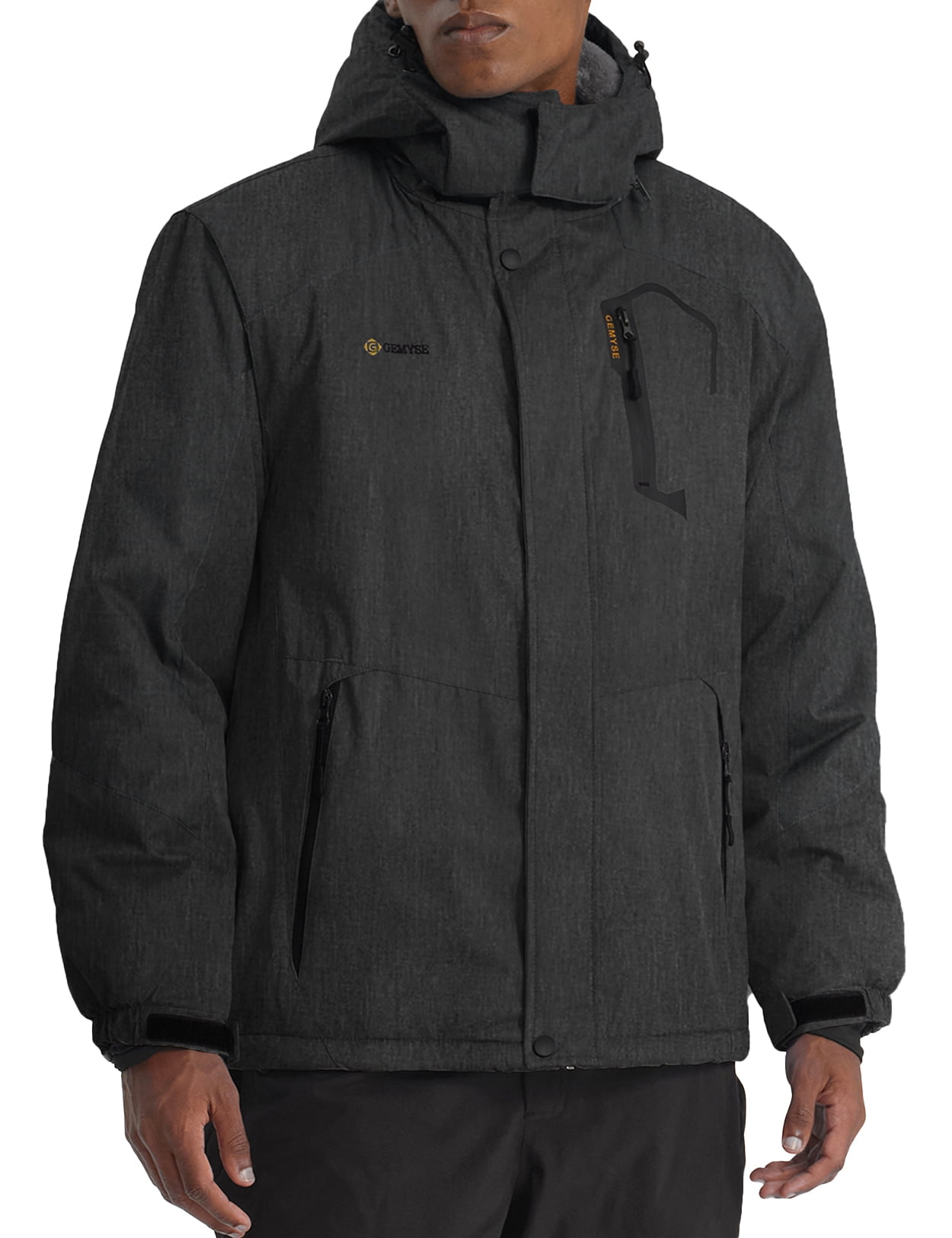GEMYSE Men's Mountain Waterproof Ski Snow Jacket Winter Windproof Rain ...