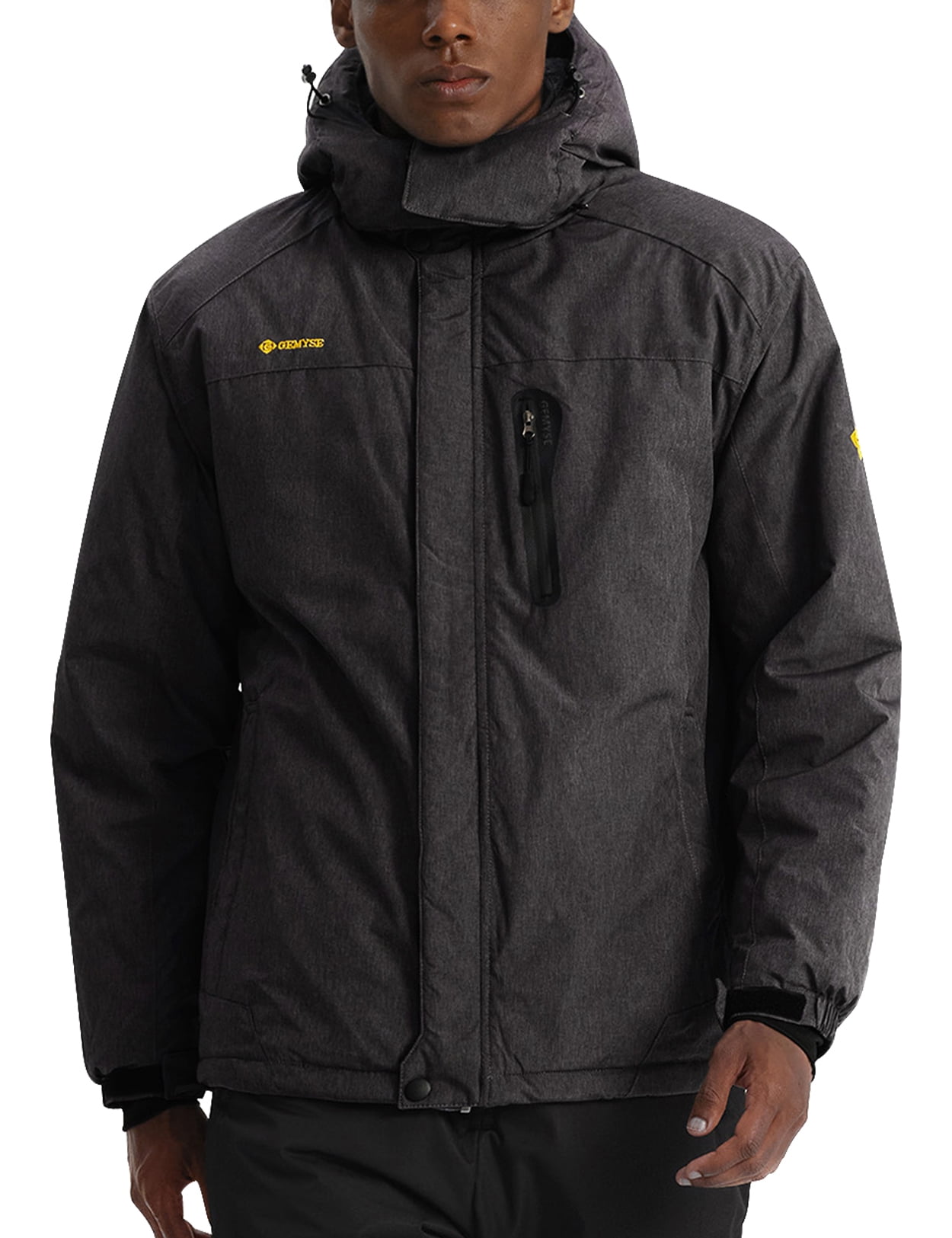 GEMYSE Mens Mountain Ski Snow Jacket Waterproof Windbreaker for Winter ...