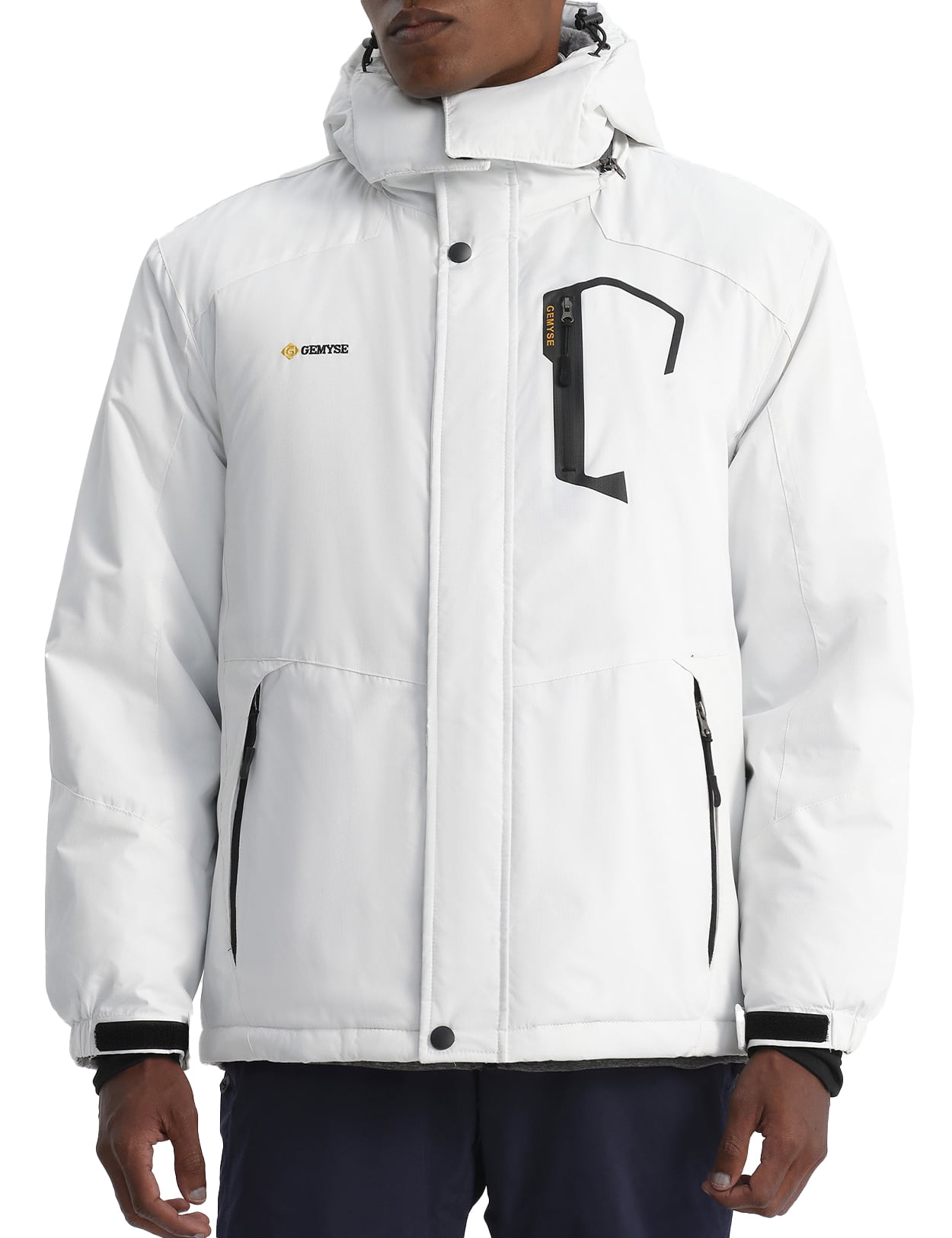 GEMYSE Men's Mountain Waterproof Ski Snow Jacket Winter Windproof Rain ...