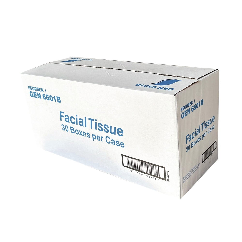 GEN GEN6501B 2-Ply Flat Box Facial Tissue - White (3000/Carton ...