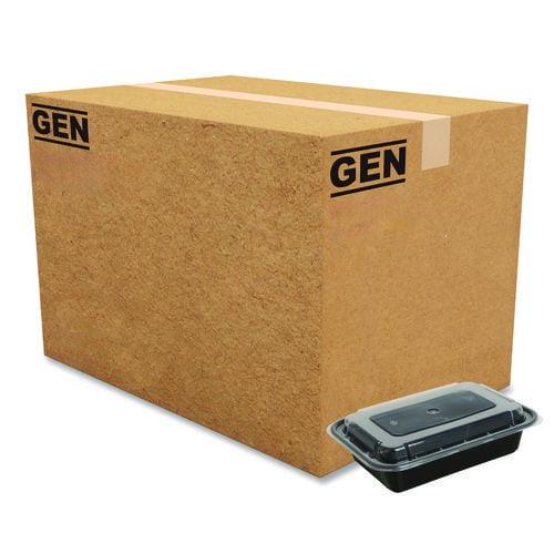 GEN Microwavable Food Container with Lid, Rectangular, 16 oz, 7.48 x 5. ...