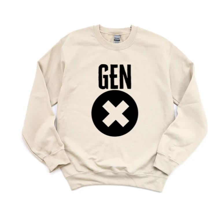 GEN X Funny Bold Retro Typography Vibe 70s 80s Kid Old School Cool ...