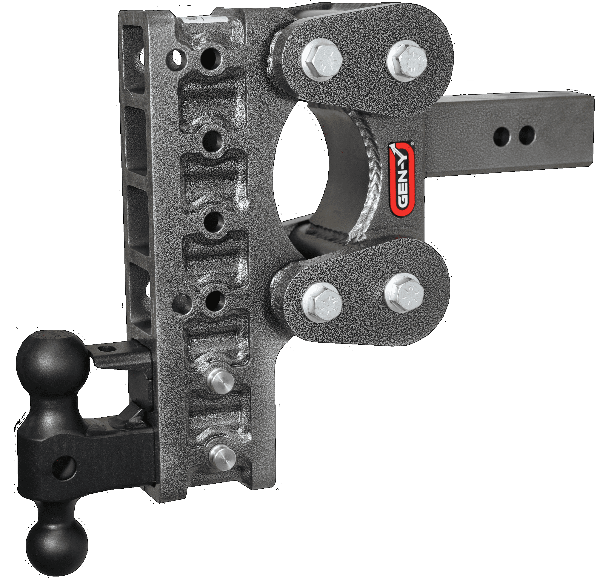 GEN-Y GH-1126 The BOSS TORSION-FLEX Adjustable 10" Drop Hitch with GH-051 Dual-Ball, GH-032 ...