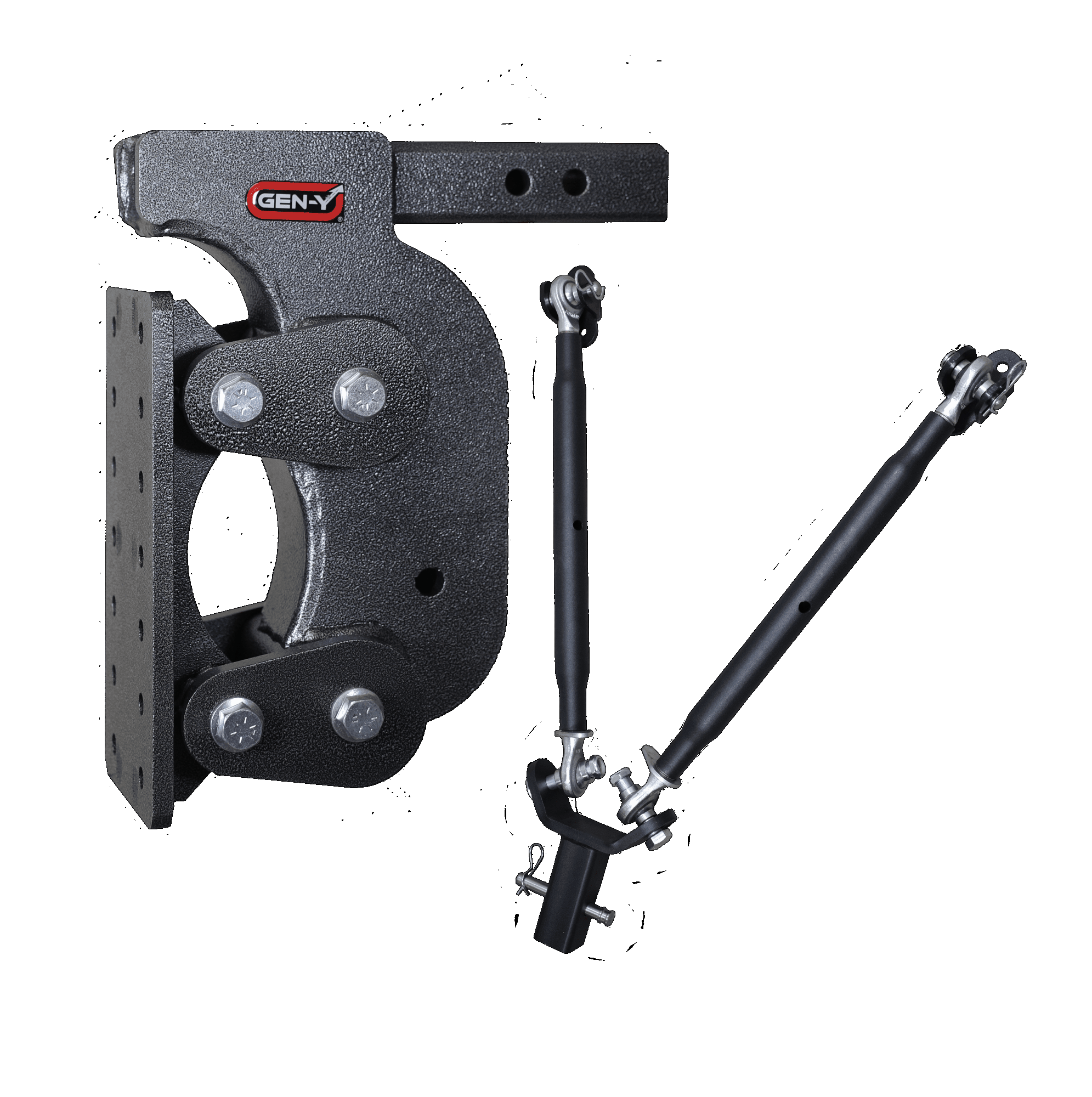 GEN-Y GH-1401 The BOSS TORSION-FLEX Pintle Plate Adjustable 12.5" Drop ...