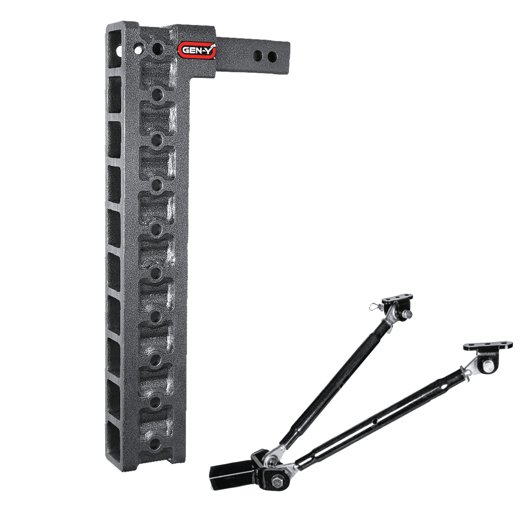 GEN-Y GH-3010 MEGA-DUTY Adjustable 22.5" Drop Hitch with GH-0100 ...